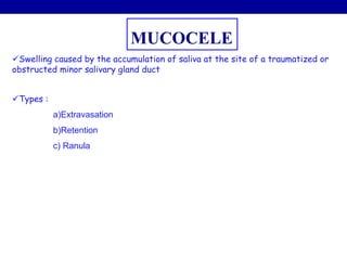SALIVARY GLAND DISORDERS and their management | PPTX