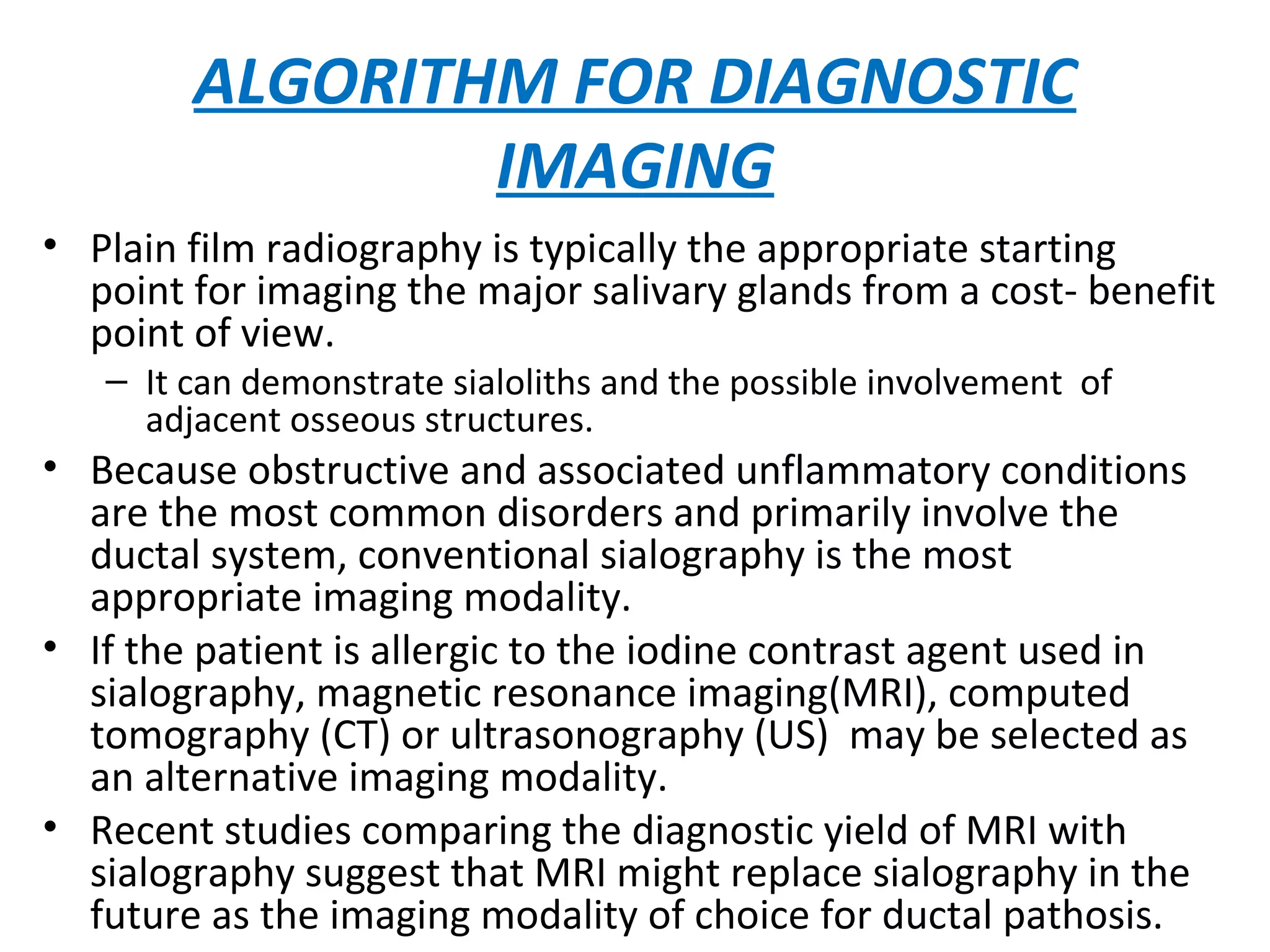 Salivary gland imaging and sialochemistry (radiological and ...