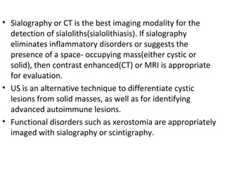 Salivary gland imaging and sialochemistry (radiological and ...