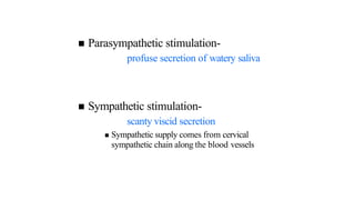 Physiology of Salivary gland ppt | PPTX