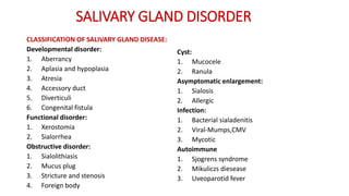 Salivary gland , its disorder and imaging techniques. | PPT