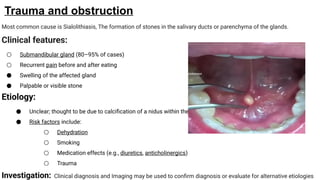 Salivary glands - anatomy and pathology and imaging | PPTX
