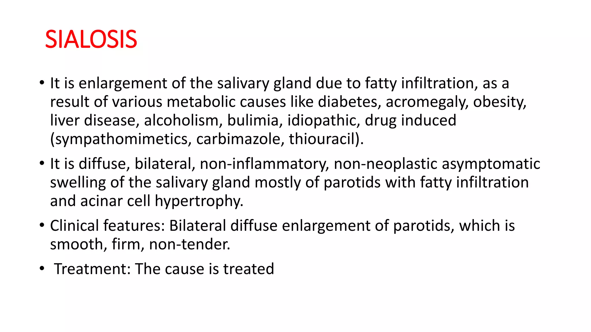 Salivary glands Disorders and management. | PPTX