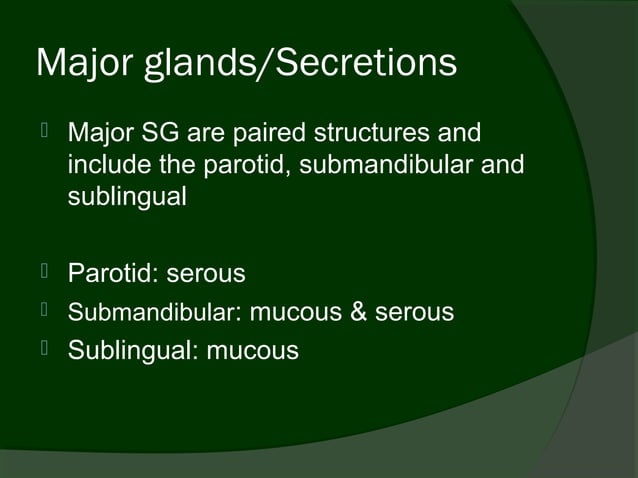 Salivary glands | PPT