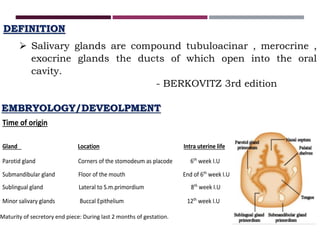 Salivary glands seminar | PPTX