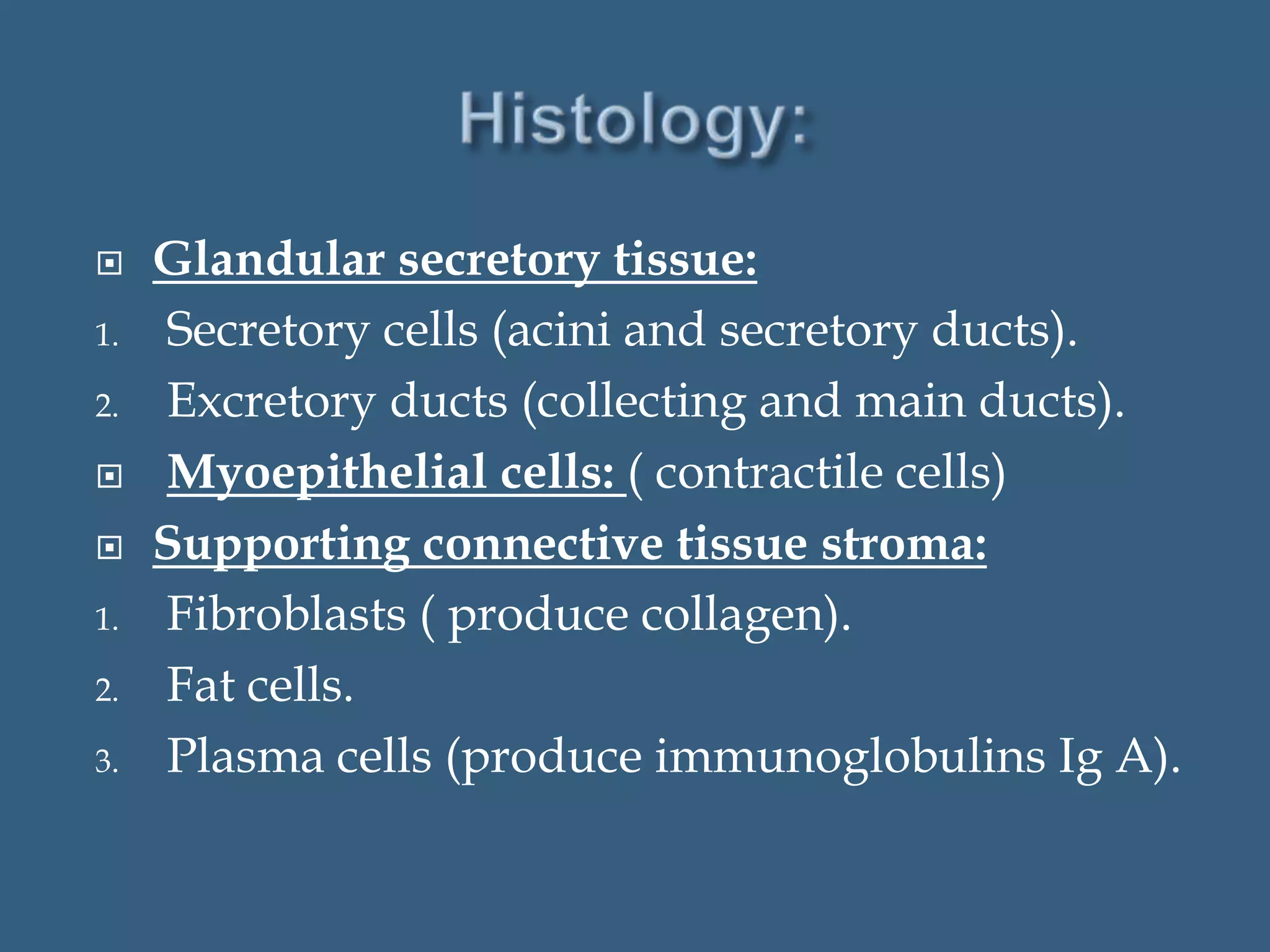 Salivary gland structure and function | PPTX