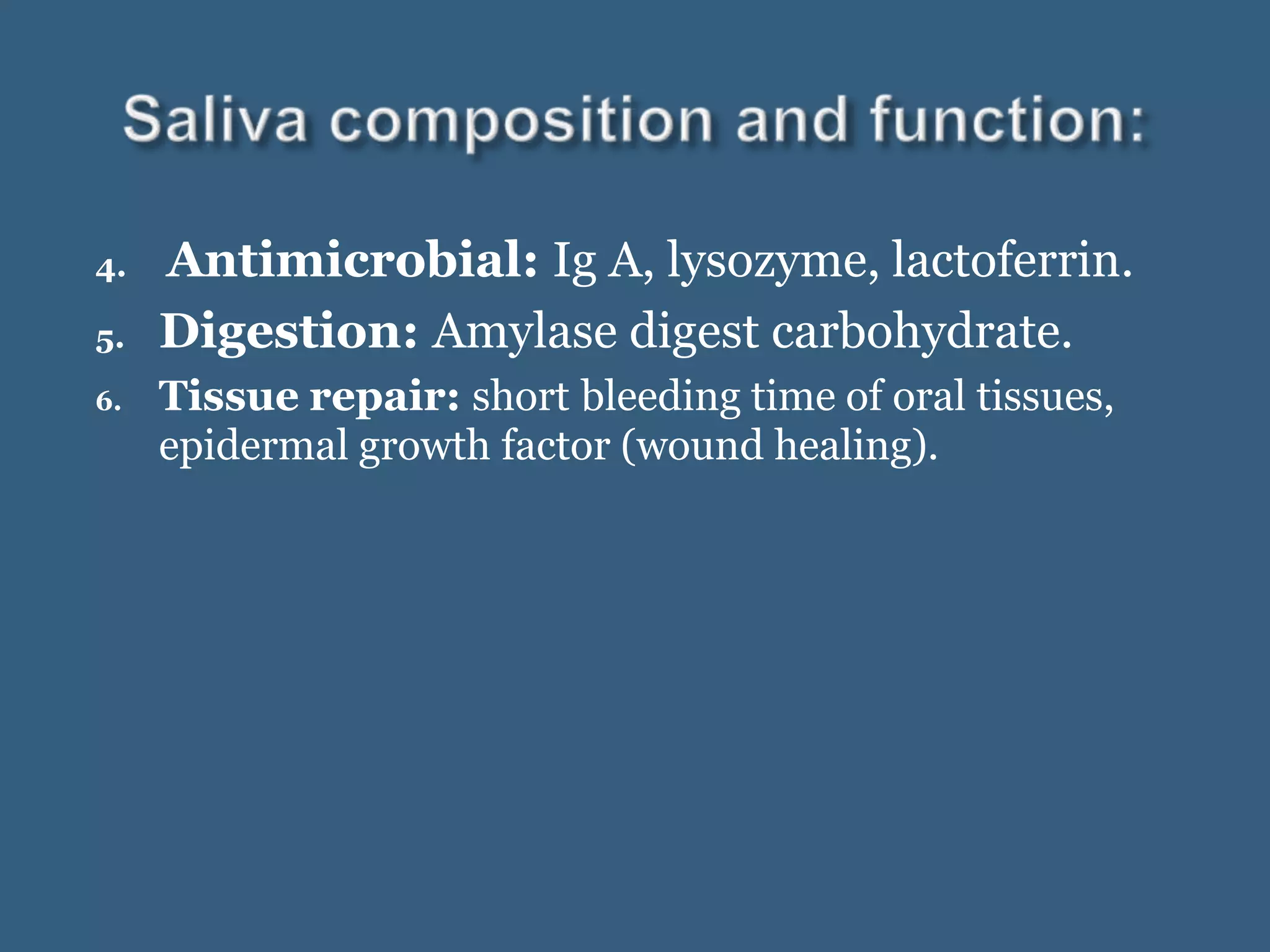 Salivary gland structure and function | PPTX