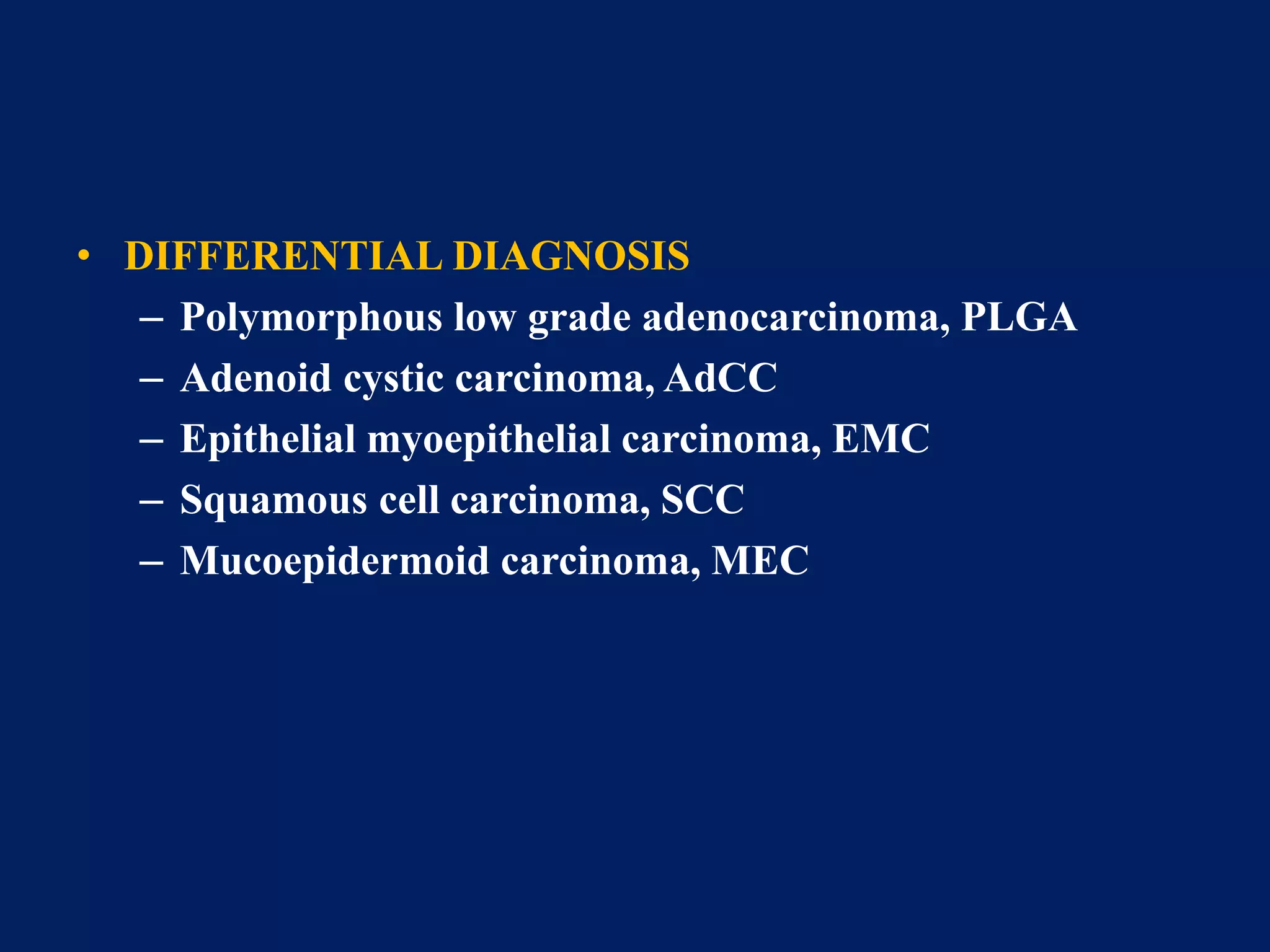 Salivary gland tumors | PPTX