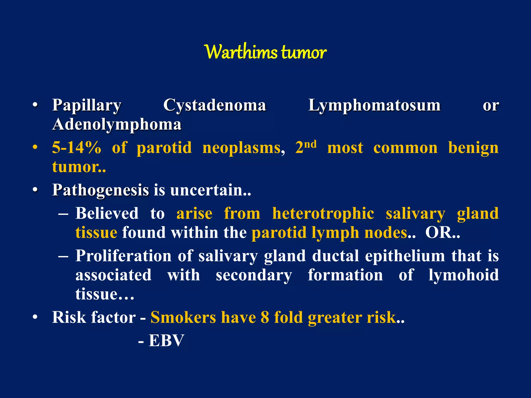 Salivary gland tumors | PPTX