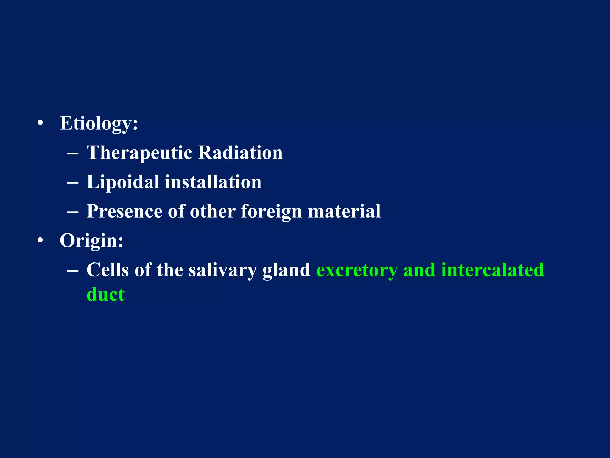 Salivary gland tumors | PPTX