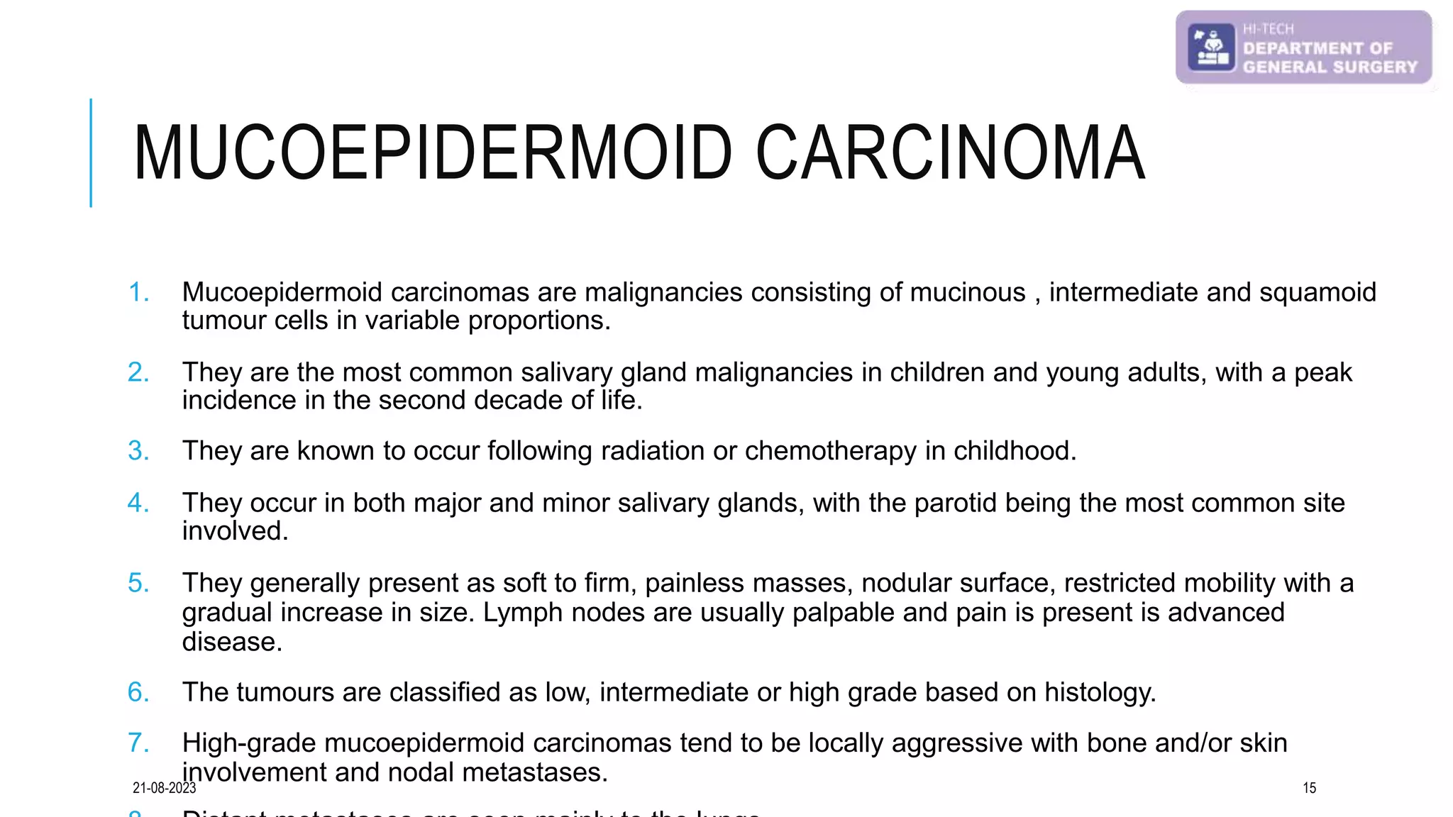 Salivary gland tumours | PPTX