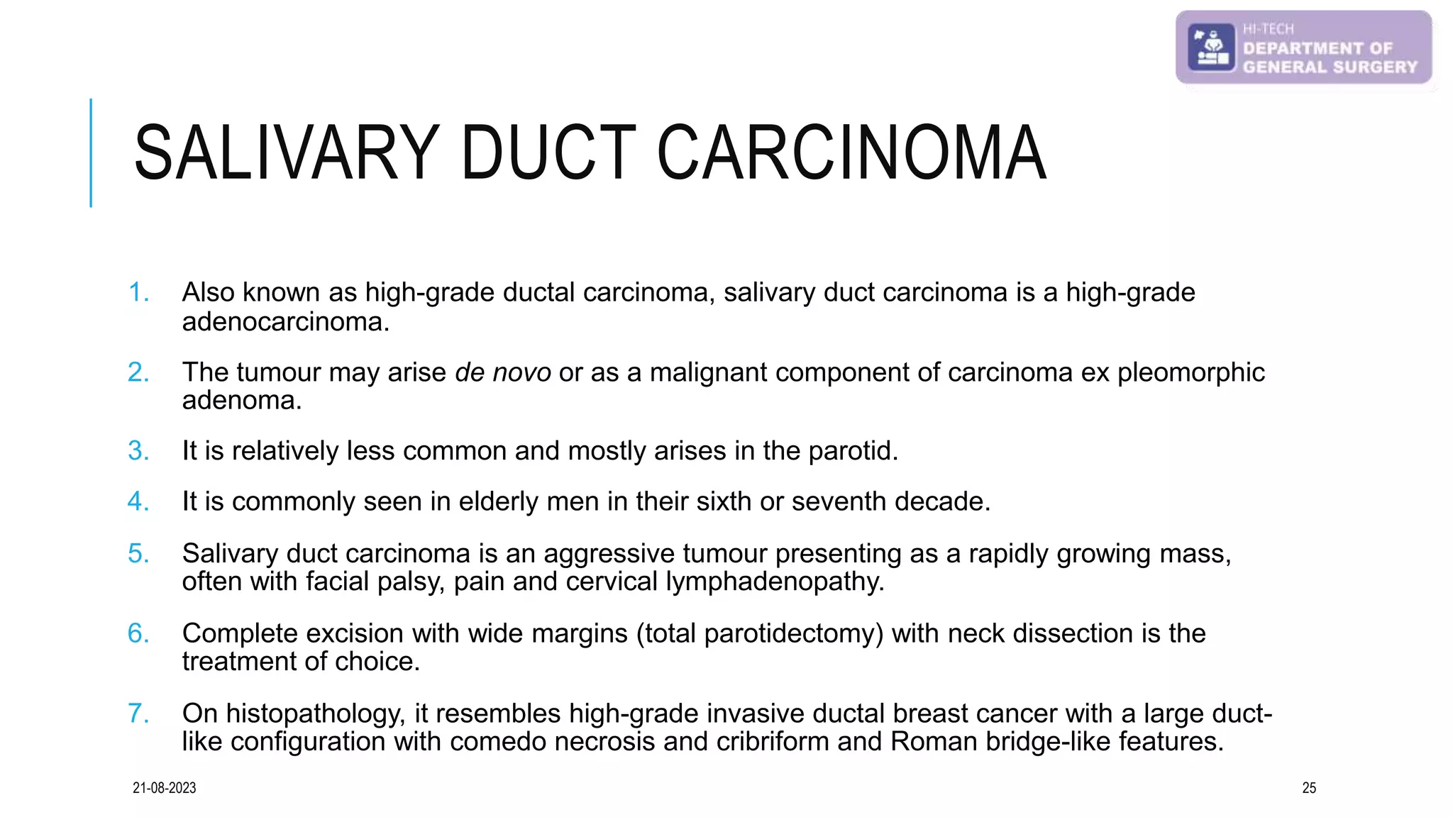 Salivary gland tumours | PPTX