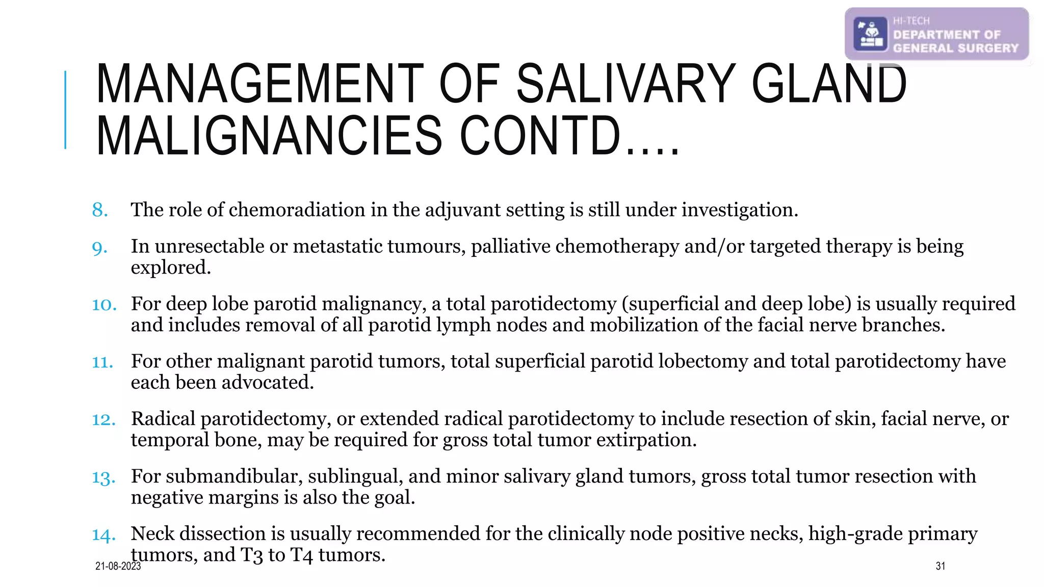 Salivary gland tumours | PPTX