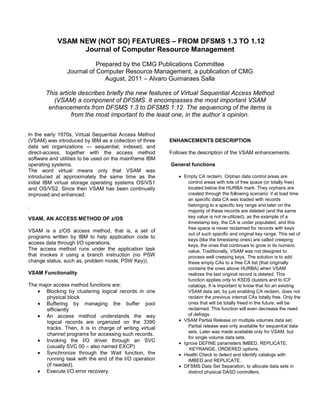 VSAM for ever, Alvaro Salla, CMG Brasil 2011 | PDF | Databases | Computer Software and Applications