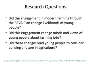 Sall The REVA plan in Senegal - does modern farming change minds of young people about ...