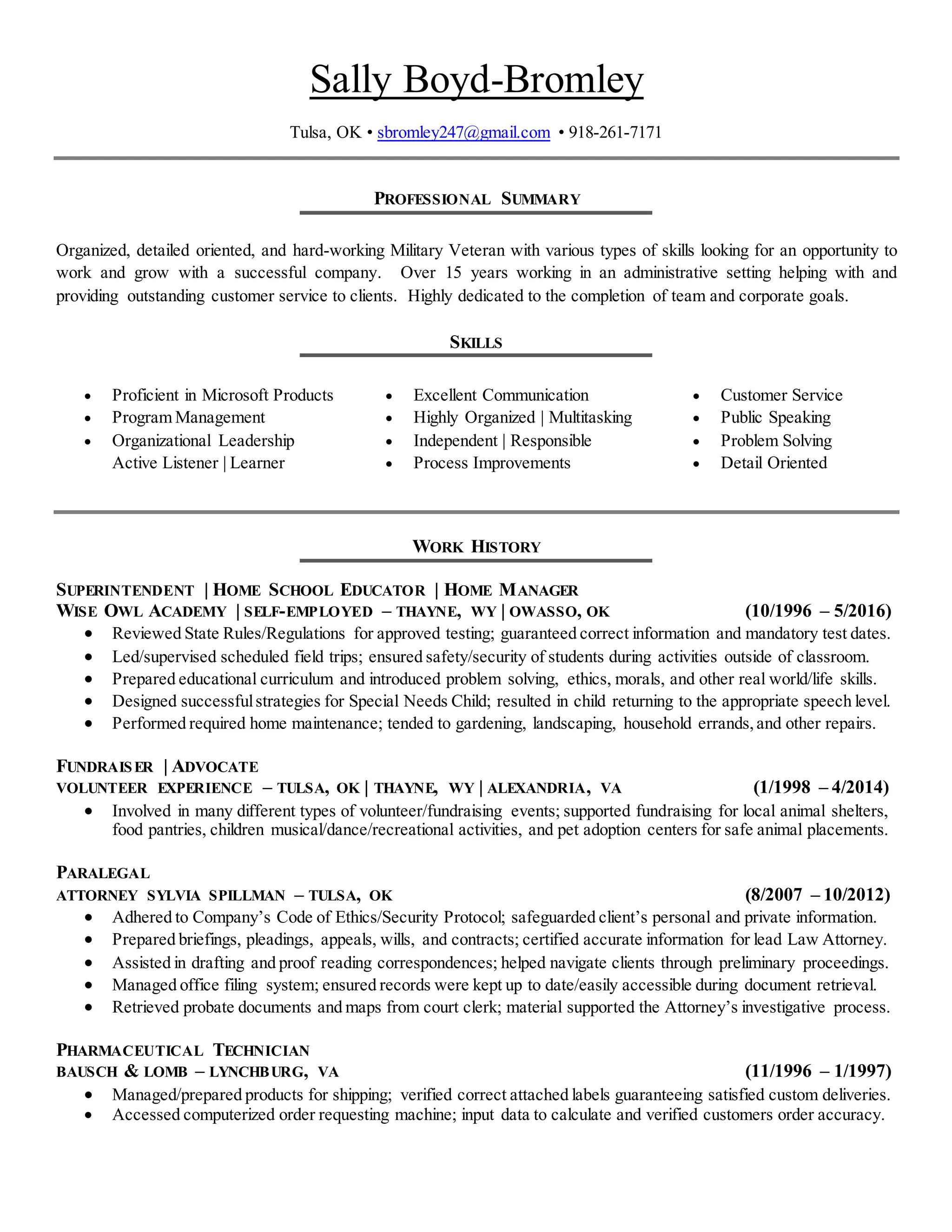 Resume Sally Boyd-Bromley | DOCX