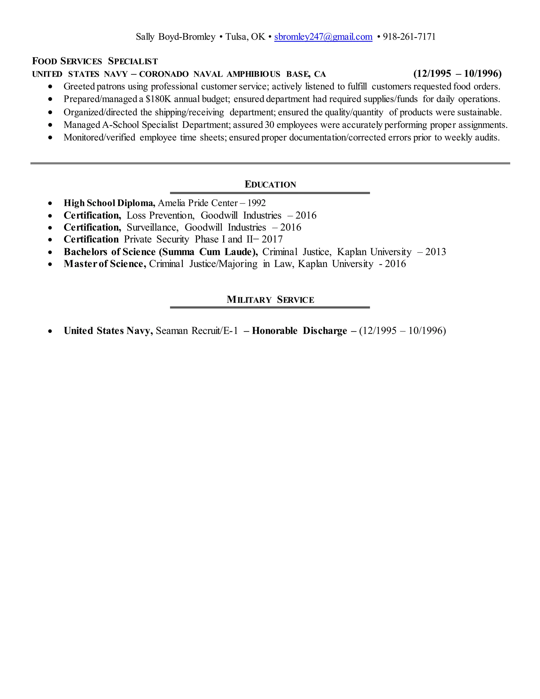Resume Sally Boyd-Bromley | DOCX