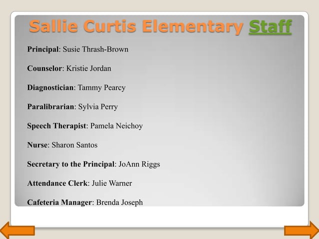 Sally Curtis Elementary School Analysis 2 | PPT