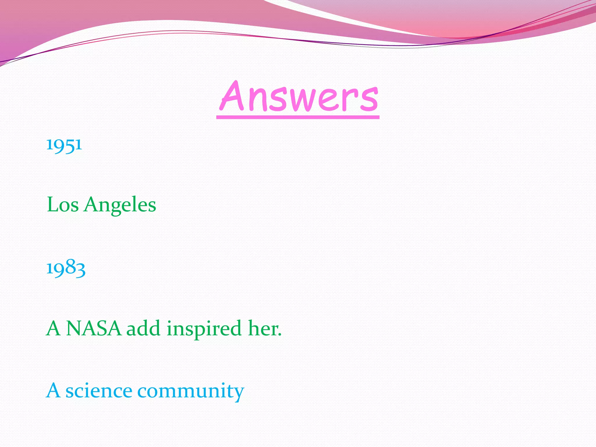 Inspiration - Sally Ride | PPT
