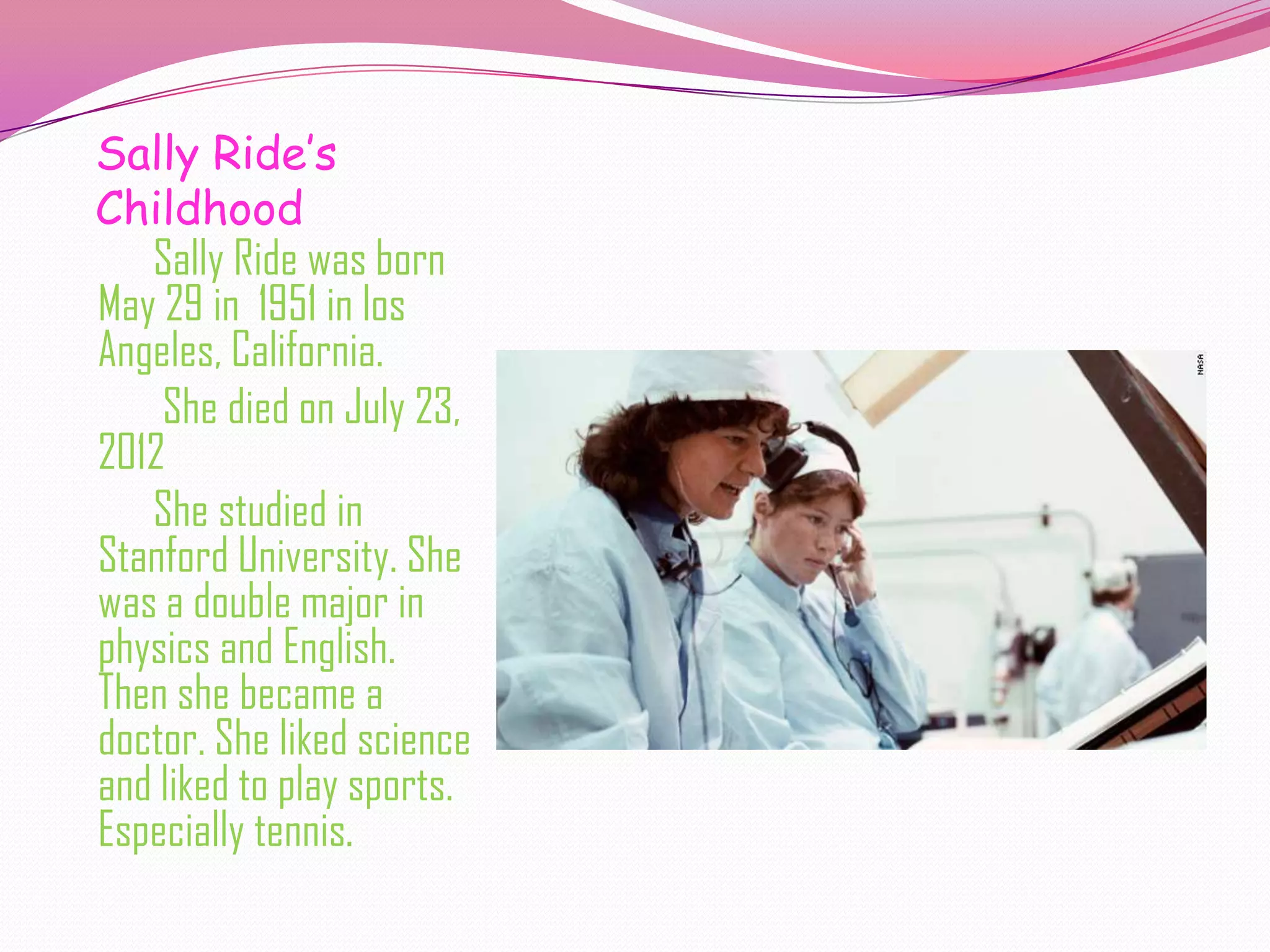 Inspiration - Sally Ride | PPT