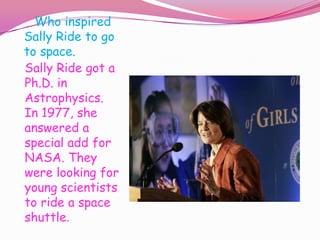 Inspiration - Sally Ride | PPT