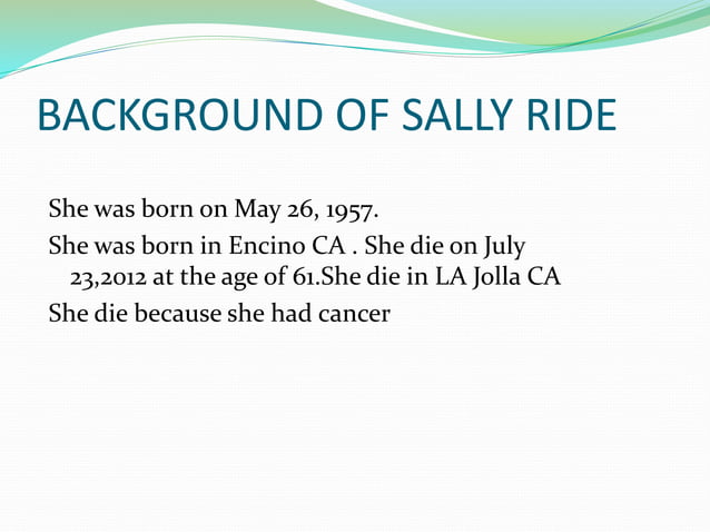 Sally ride | PPT
