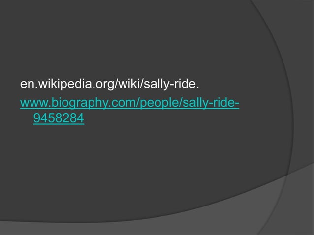 Sally ride | PPT
