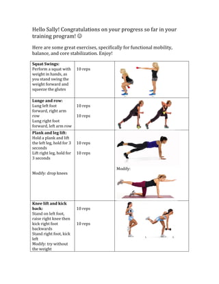 Sally's Exercises | PDF