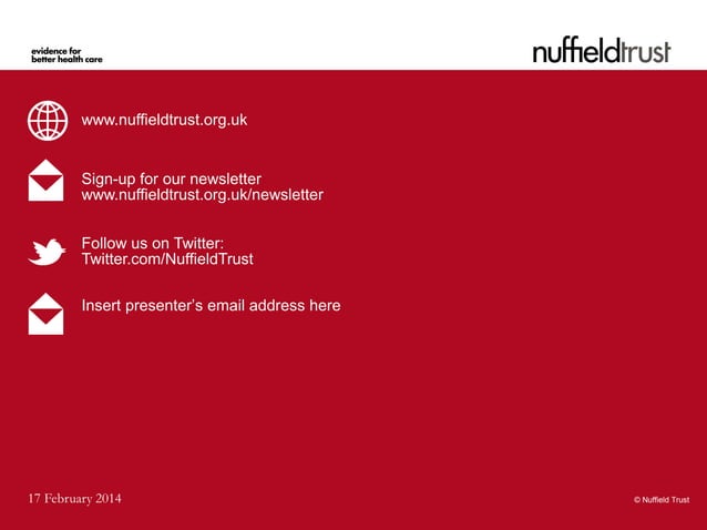 Sally Williams: acute trust responses to the Francis Report | PPT ...