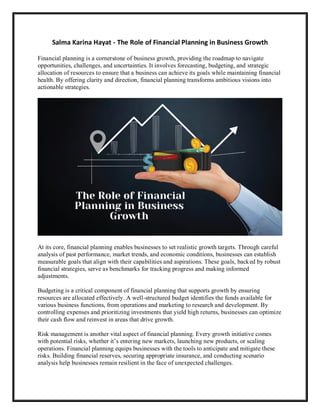 Salma Karina Hayat - The Role of Financial Planning in Business Growth.pdf