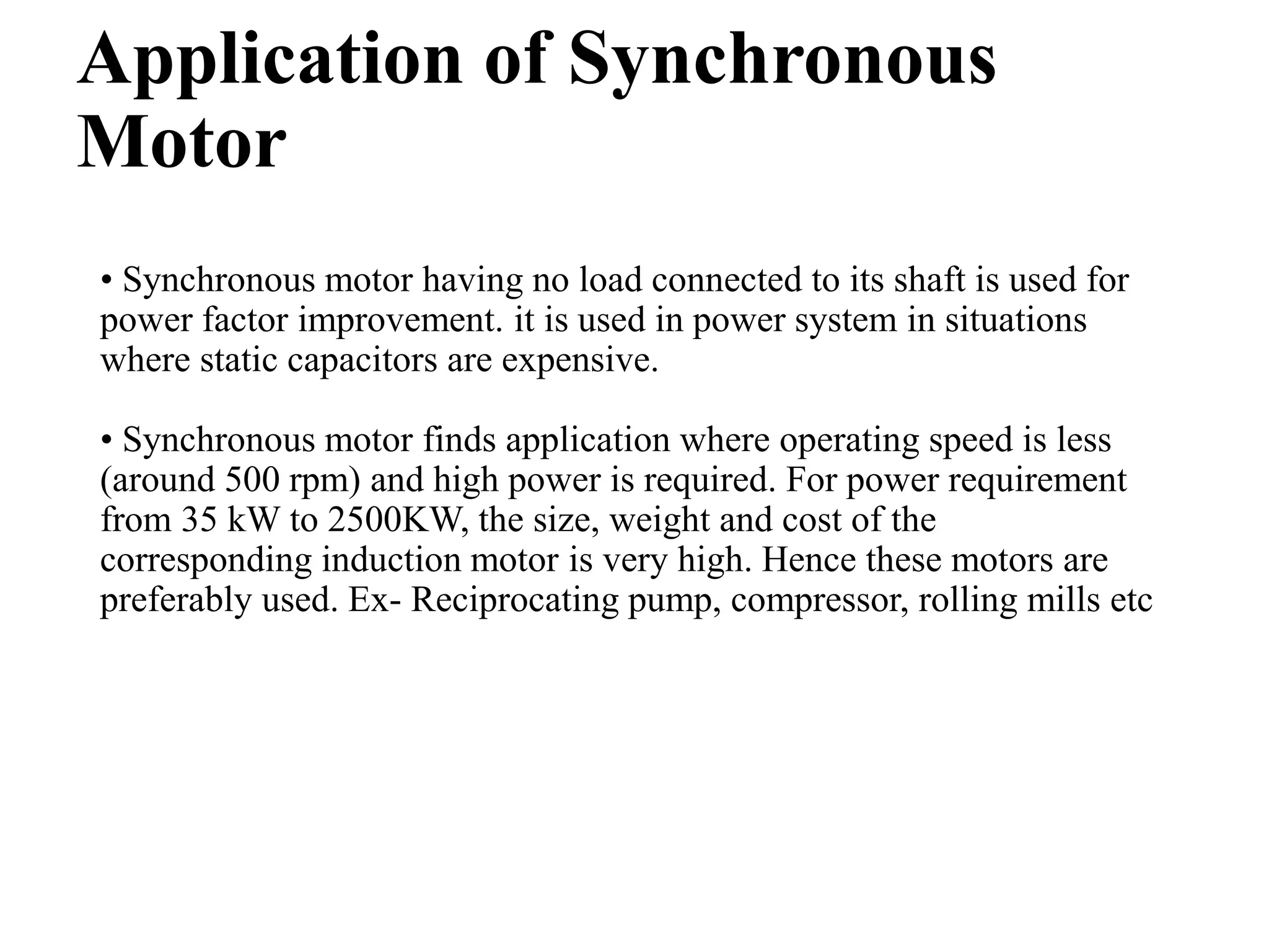 Ac motors and their types | PPTX