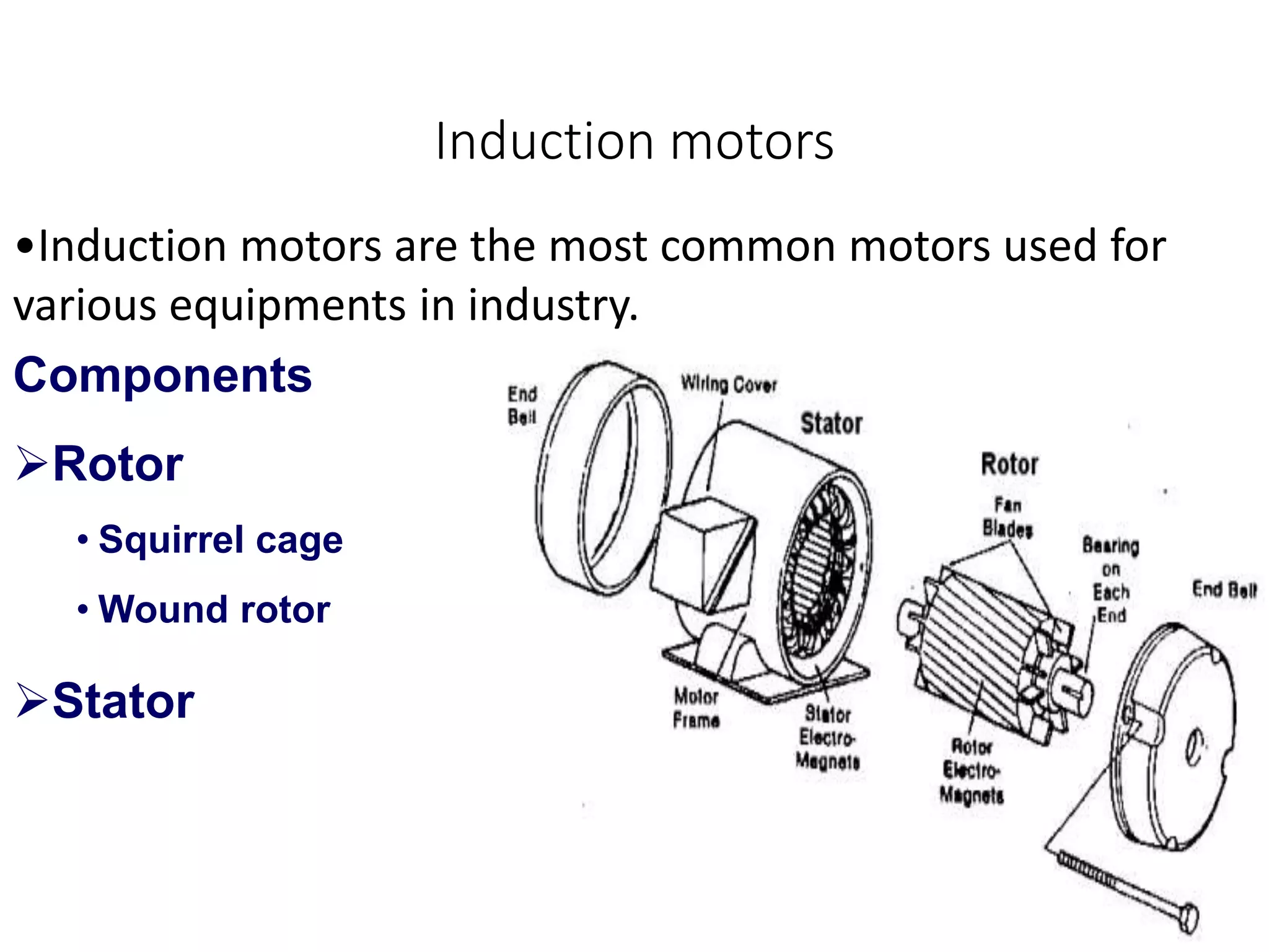 Ac motors and their types | PPTX