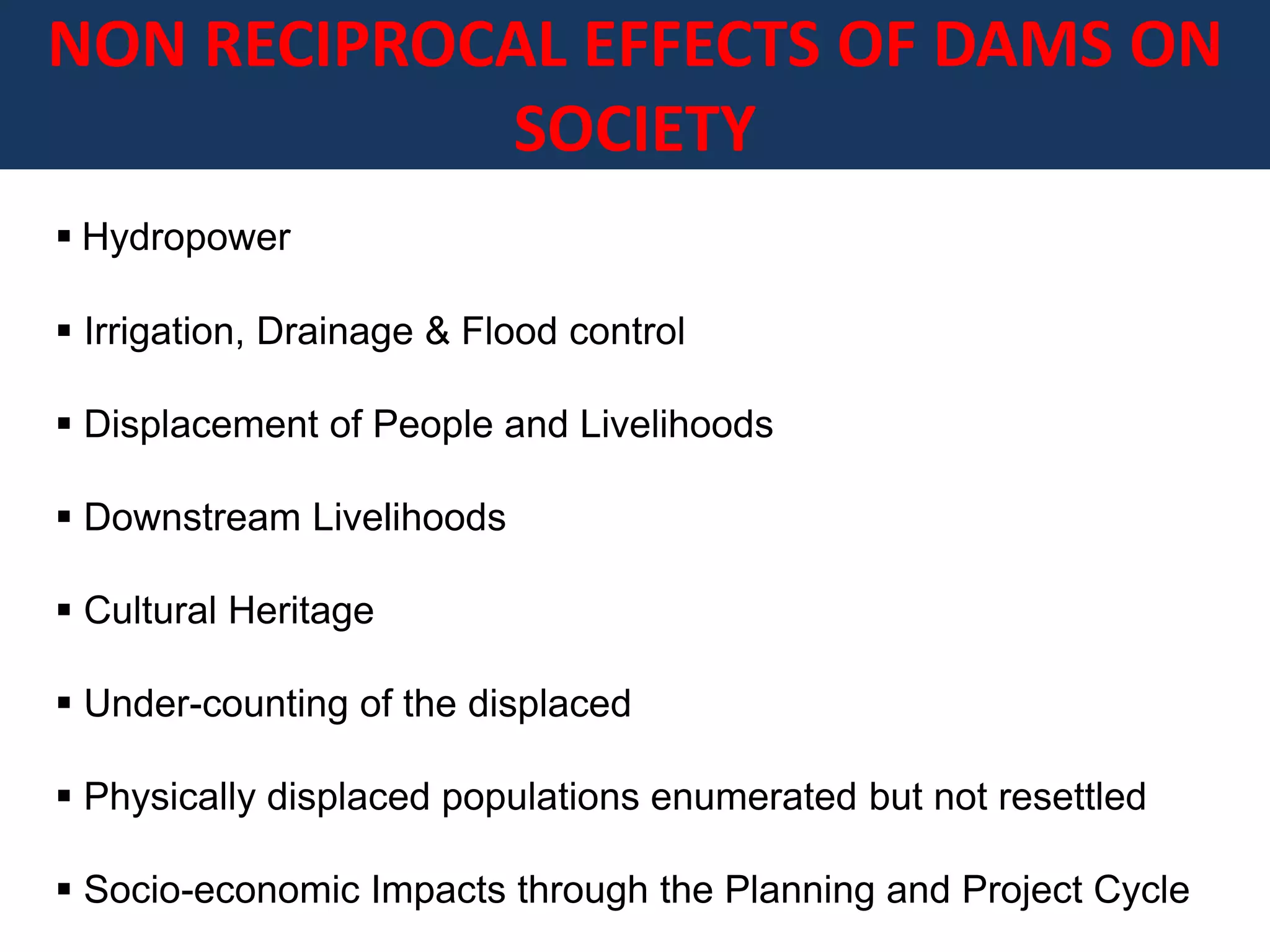 DAMS AND THIER ENVIRONMENTAL IMPACTS | PPTX