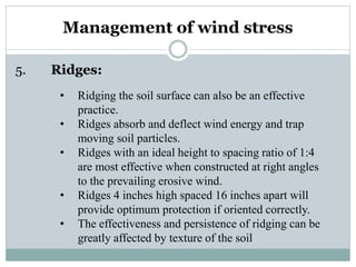 wind stress & its management | PPTX