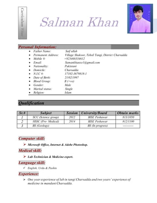 Salman cv | DOCX