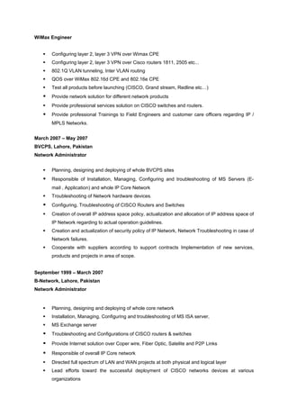 Salman Mahmood Resume | DOC