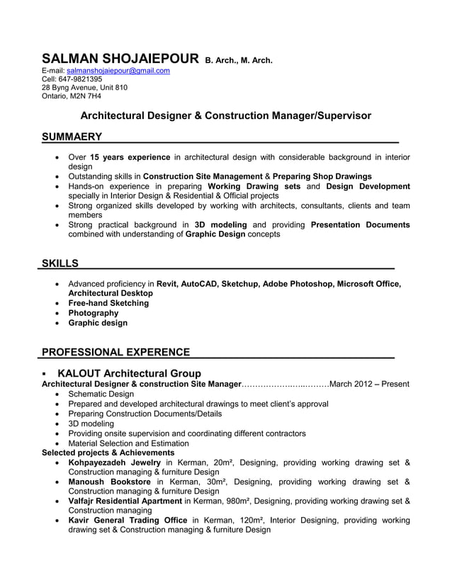 Salman shojaiepour resume | PDF