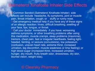 Serobid (Salmeterol Xinafoate Inhaler) | ODP | Lung and Respiratory ...