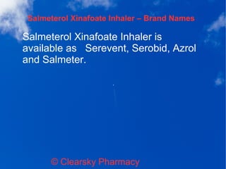 Serobid (Salmeterol Xinafoate Inhaler) | ODP | Lung and Respiratory ...