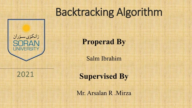 Backtracking Algorithm.ppt | Computing | Technology & Computing