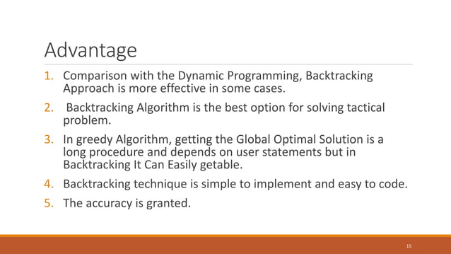 Backtracking Algorithm.ppt | Computing | Technology & Computing