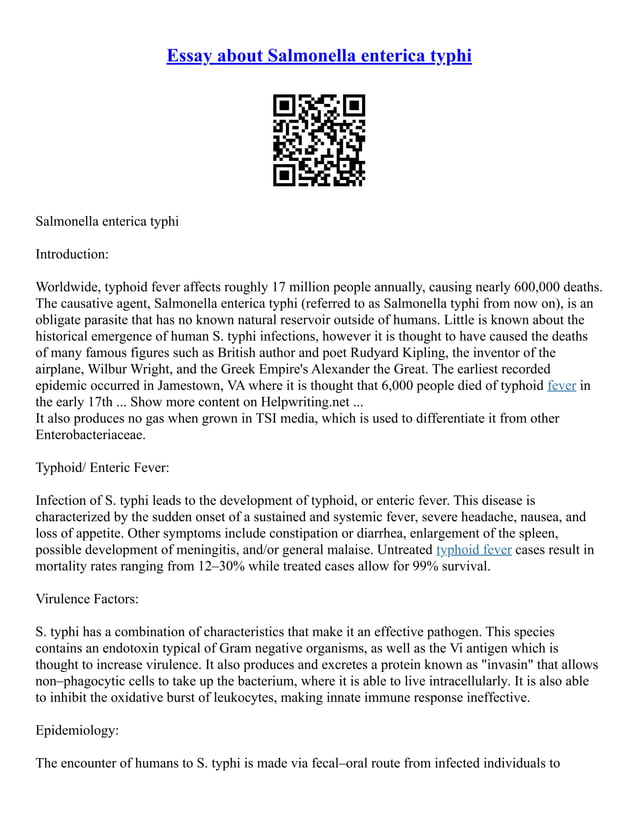 Salmonella Case Study | PDF