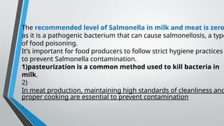 Salmonella food born disease caused in human | PPT