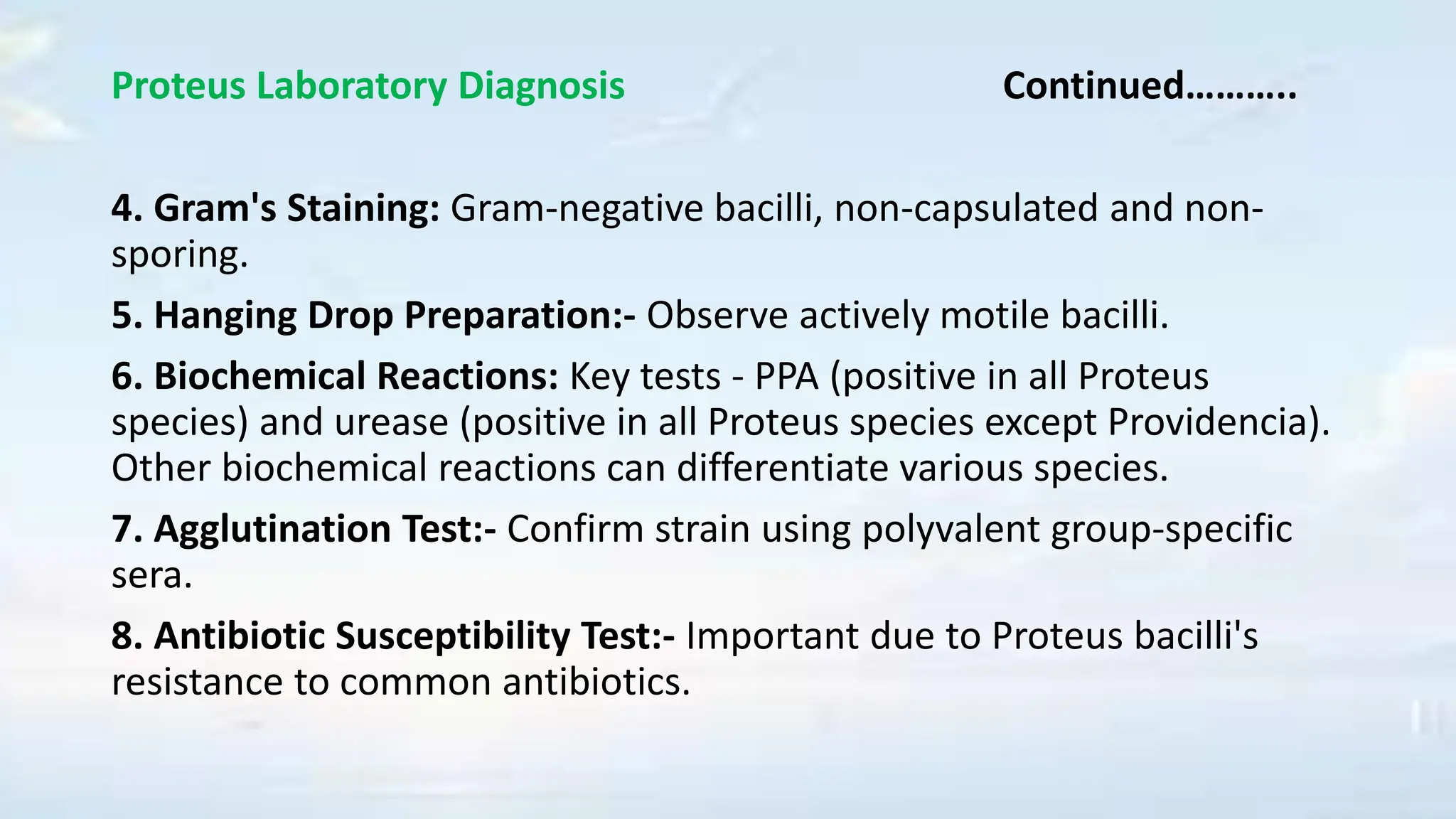 Microbiology- Bacteriology - Salmonella, Shigella & Proteus | PPTX