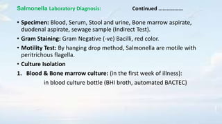 Microbiology- Bacteriology - Salmonella, Shigella & Proteus | PPTX