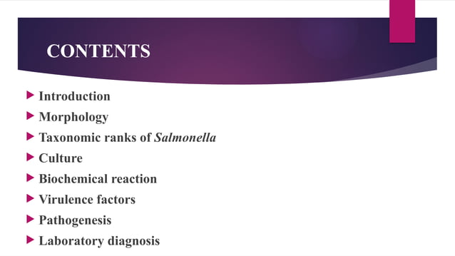 Salmonella typhi.Salmonella.SlideShare.pptx. | PPTX | Infectious Diseases | Diseases and Conditions