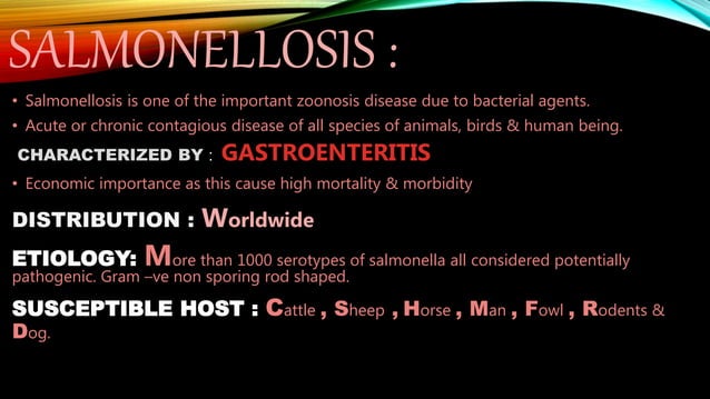 Salmonellosis | PPT