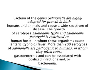 Salmonellosis | PPTX