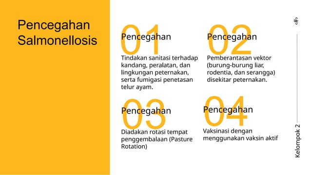 Salmonellosis pada hewan besar sapi babi dan kuda | PPTX
