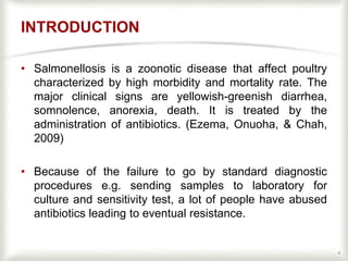 Salmonellosis in poultry amr and ph impact | PPT